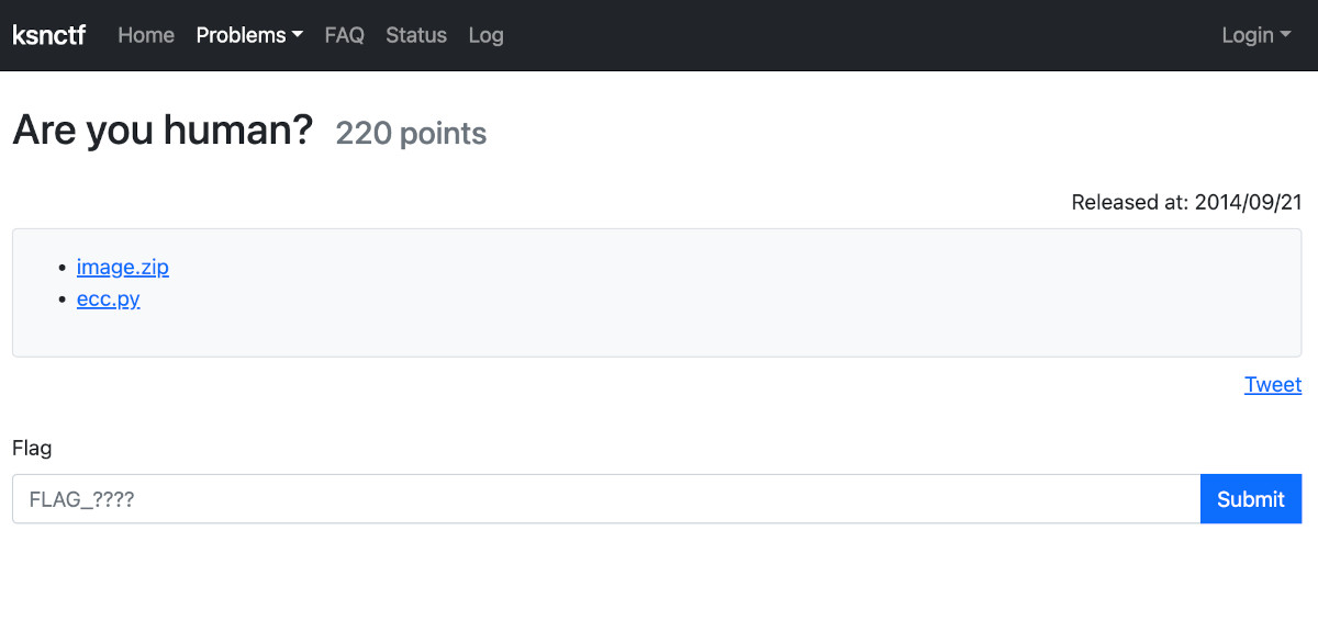 ksnctf『Are you human?』Writeup · コウモリのちょーおんぱ